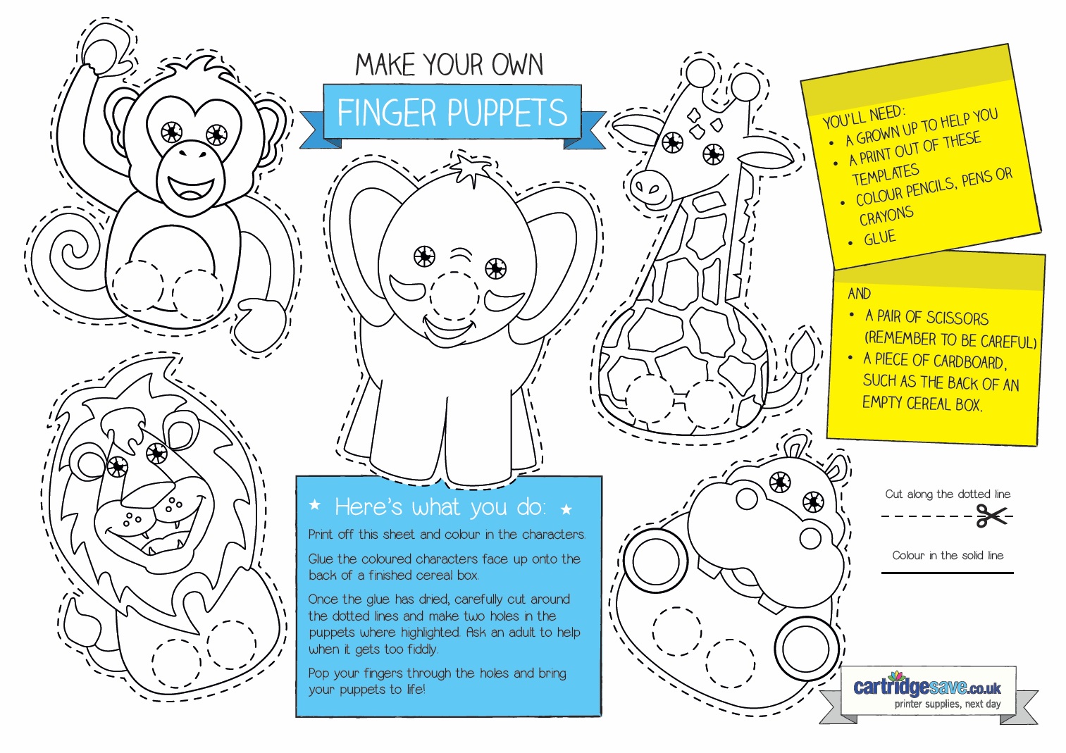 Finger Puppets | Kids Craft | Cartridgesave