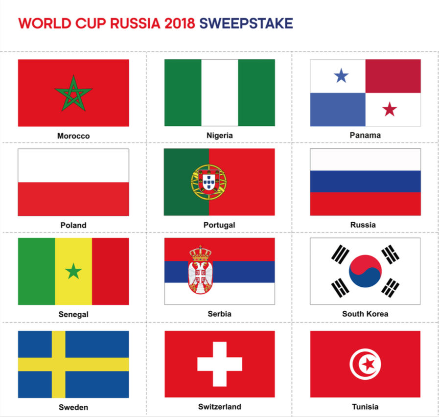 World Cup 2018 Sweepstake - Print what matters